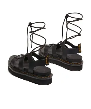 Dr. Martens Nartilla Lace-up Platform Sandals - Black