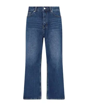 DUNST Logo Patch Wide-leg Jeans - Blue