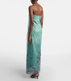 Staud Amara Embellished Organza Maxi Dress