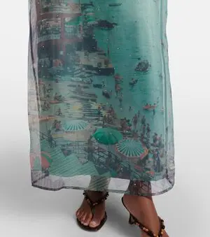 Staud Amara Embellished Organza Maxi Dress