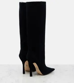 Gucci Naomi Suede Knee-high Boots - Black