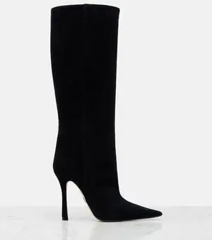 Gucci Naomi Suede Knee-high Boots - Black