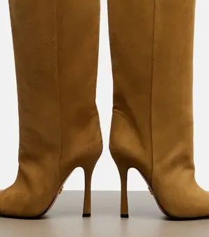 Gucci Naomi Suede Knee-high Boots - Brown