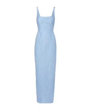 EMILIA WICKSTEAD Sharon Seersucker Gown - Blue