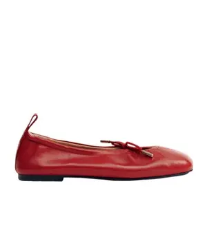 ALOHAS Bow Detail Ballet Flats - Red