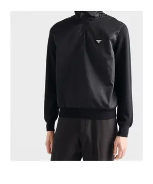 Prada Superfine Wool Half-zipper Sweater