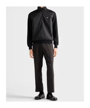 Prada Superfine Wool Half-zipper Sweater
