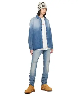 424 FAIRFAX Gradient-effect Denim Shirt
