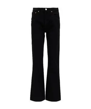 RE/DONE High-rise Stove Pipe Jeans - Black