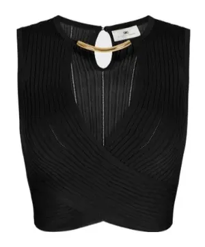 Elisabetta Franchi V-neck Sleeveless Knitted Top