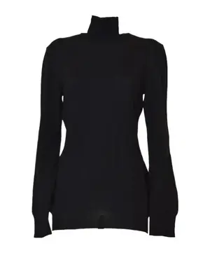 Moschino Turtleneck Knitted Jumper - Black