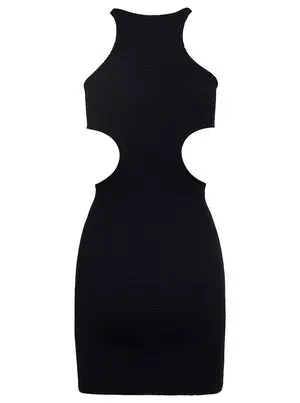 REINA OLGA Halterneck Ribbed Dress With Waist Cut-outs