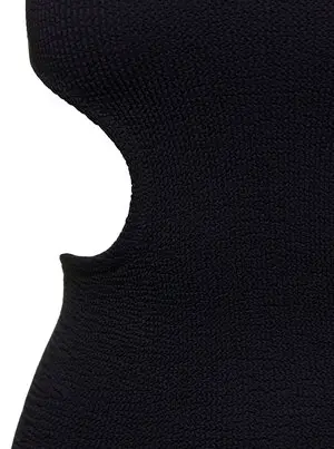 REINA OLGA Halterneck Ribbed Dress With Waist Cut-outs