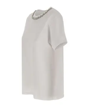 KAOS Icona Embellished Neck T-shirt