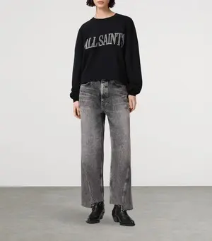 ALLSAINTS Organic Cotton Embroidered Dash Sweatshirt