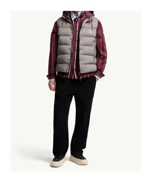 Moncler Tibb Quilted Down Vest With Stand Collar - Grey