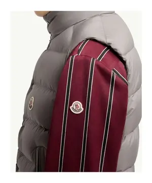 Moncler Tibb Quilted Down Vest With Stand Collar - Grey