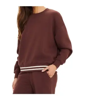 The Upside Toluca Striped Hem Sweatshirt