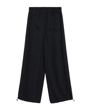 THE FRANKIE SHOP Pinstripe Drawstring Pants - Black