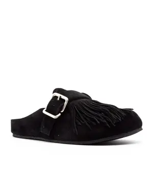 VIC MATIE Fringed Buckle Mules