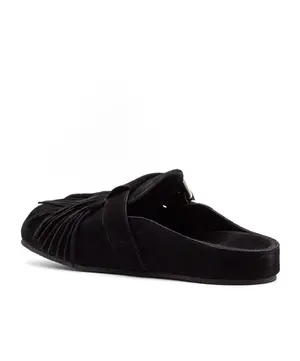 VIC MATIE Fringed Buckle Mules