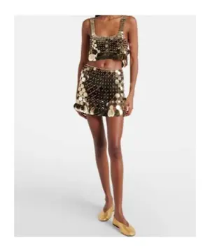 Rabanne Sequined Crop Top
