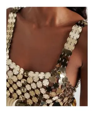 Rabanne Sequined Crop Top