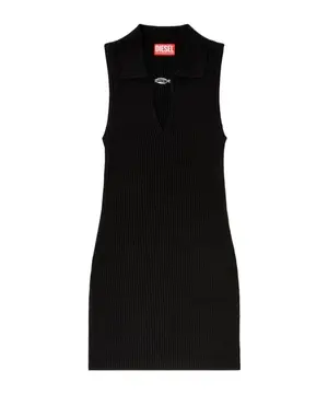 DIESEL® Oval D Rib-knitted Mini Dress