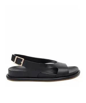 PALOMA BARCELO Paloma Barceló Calista Buckle Flat Sandals - Black