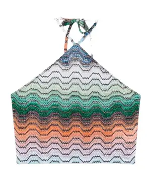 Missoni Zigzag-knit Halterneck Top