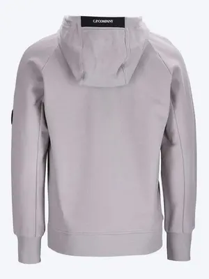C.P. COMPANY Twill Fleece Zip-up Hooded Sweatshirt
