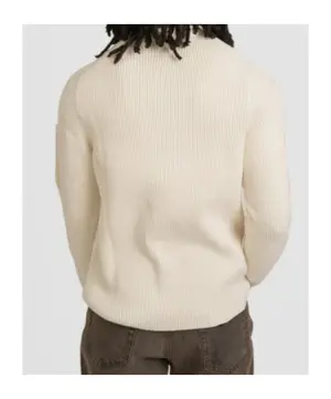 C.P. COMPANY Ribbed Crew Neck Sweater With Logo Detail
