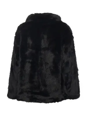V73 Long Sleeved Coat With Eco-fur Collar