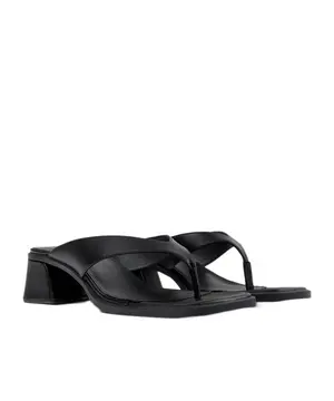 Camper Leather Thong Heeled Sandals