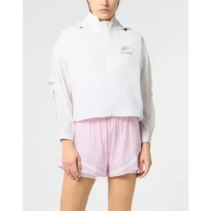 PLEIN SPORT Windbreaker Jacket Scratch White