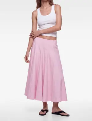 Koton Zdnu 81041892 A-line Pleated Cotton Midi Skirt