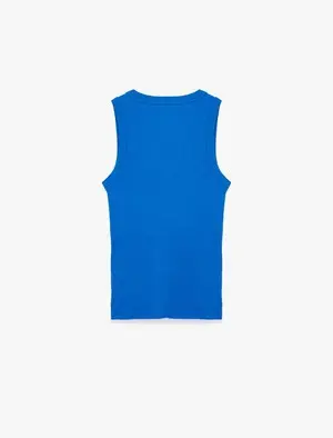 ZDNU 81041892 Scoop Neck Ribbed Cotton Tank Top