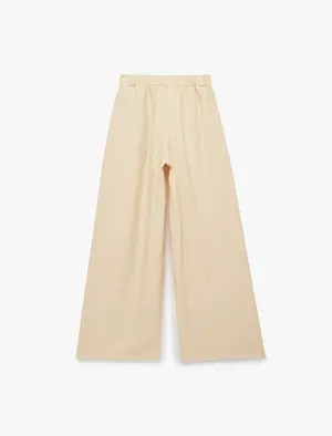 KOTON Relaxed Fit Wide Leg Trousers With Elastic Waist