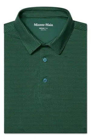 Mizzen+main Copa Trim Fit Performance Polo - Pine