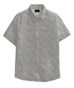 VUSTRA Leopard & Toucan Button-down Shirt - Grey