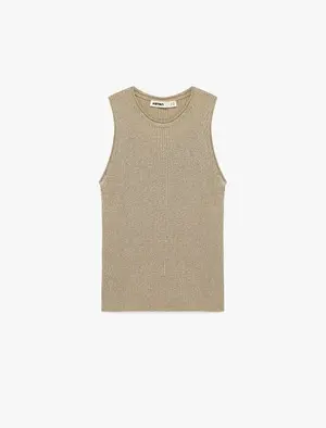 ZDNU 81041892 Ribbed Sleeveless Knit Top