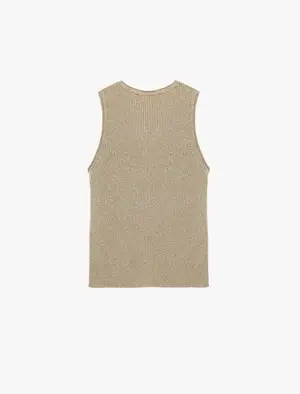 ZDNU 81041892 Ribbed Sleeveless Knit Top