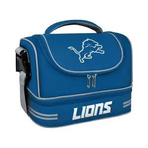 LOGO BRANDS Detroit Lions Lunch Cooler - Cobalt