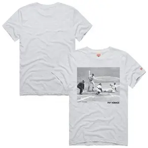 HOMAGE Jackie Robinson Brooklyn Dodgers Cooperstown Collection Pay Player Graphic Tri-blend T-shirt - Ash