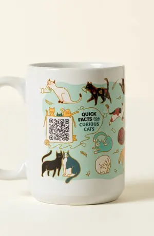 UNCOMMON GOODS Cat Lover Interactive Qr Mug