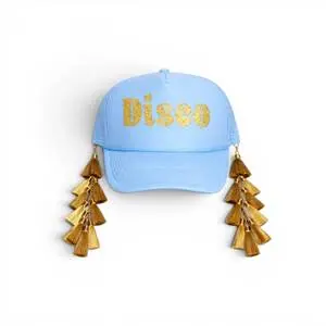 JULIA CLANCEY Tasseltastic Disco Tassel Trucker Cap - Blue