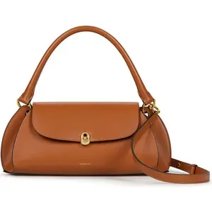 NOIRGAZE Scallop Calf Leather Bag - Tan