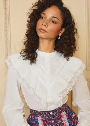 MODCLOTH Karina Edwardian Ruffle Blouse