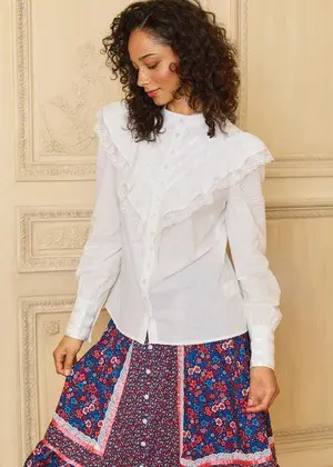 MODCLOTH Karina Edwardian Ruffle Blouse