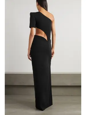 MONOT One-shoulder Cutout Crepe Gown